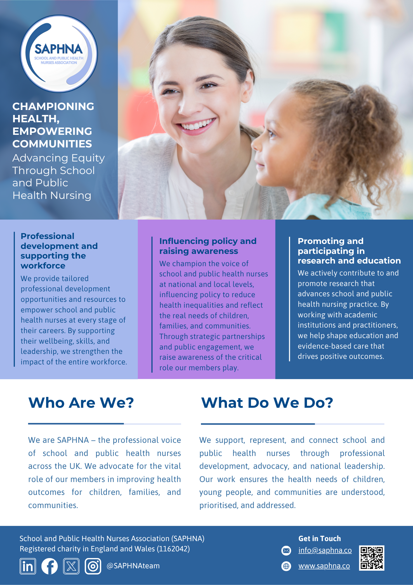 What we do | SAPHNA – School And Public Health Nurses Association