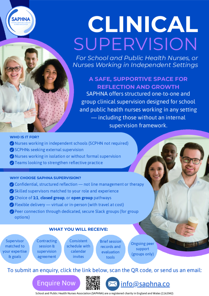 Clinical Supervision for School & Public Health Nurses | SAPHNA ...